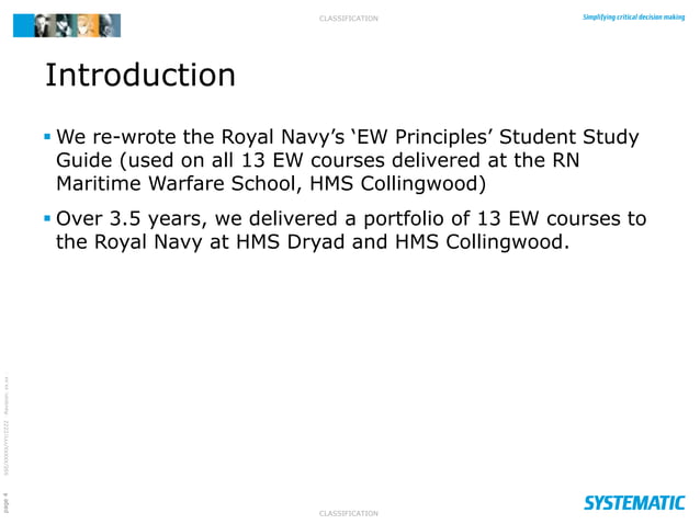 EW training overview presentation | PPTX