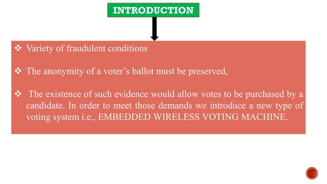 Embedded Wireless Voting Machine | PPT