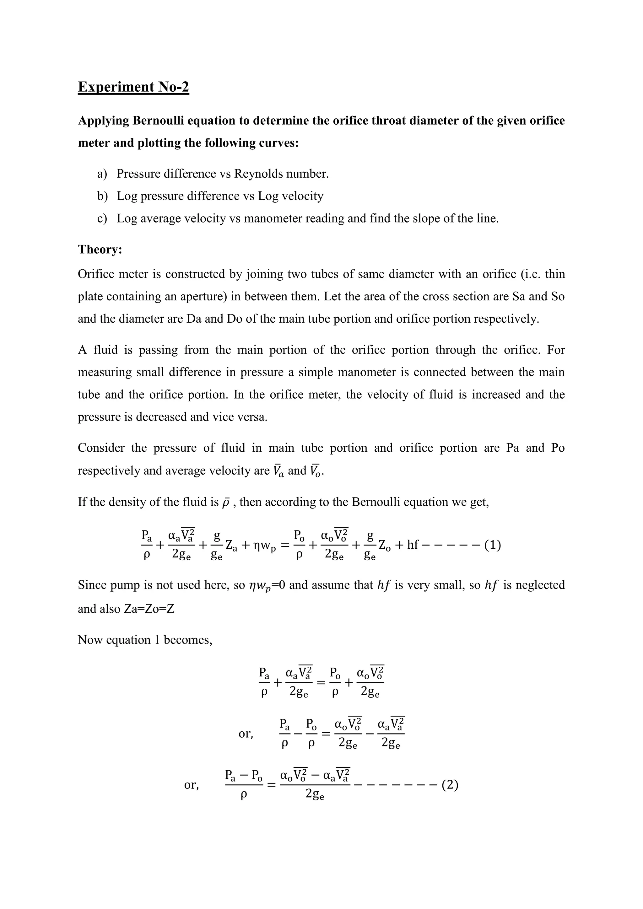 Bernoulli equation Determination through LAB work.pdf