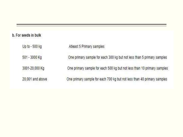 Seed sampling, mixing and dividing | PPTX