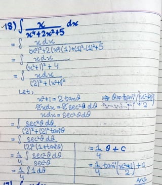 Notes (Solutions) of Chapter3: Integration 2nd YEAR | PDF