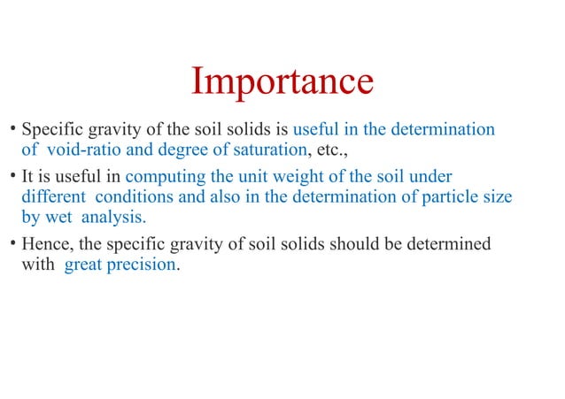 Specific Gravity of cohesive and cohesionless soil .pptx | Physics | Science