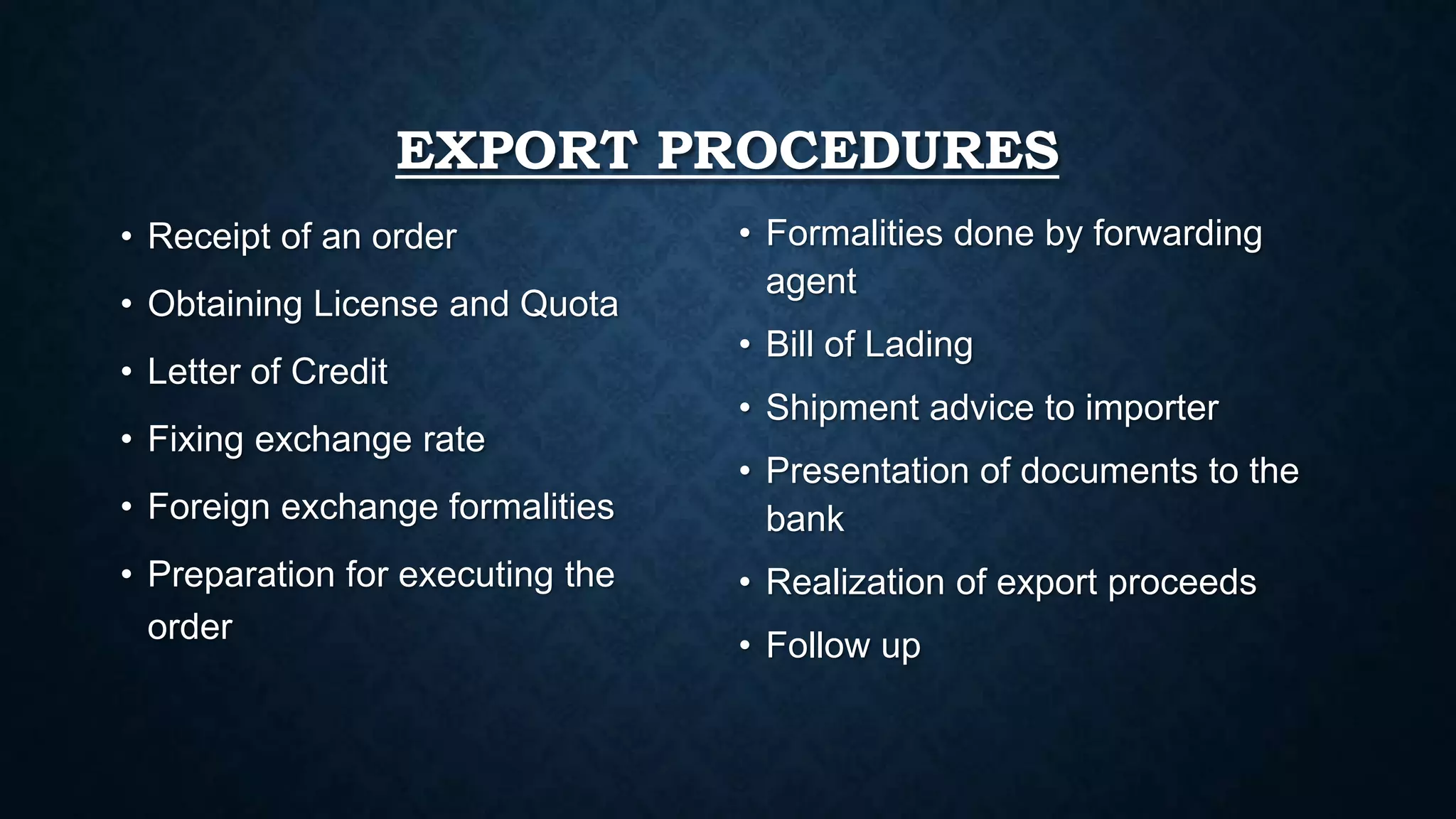 Ex im procedure in india | PPTX