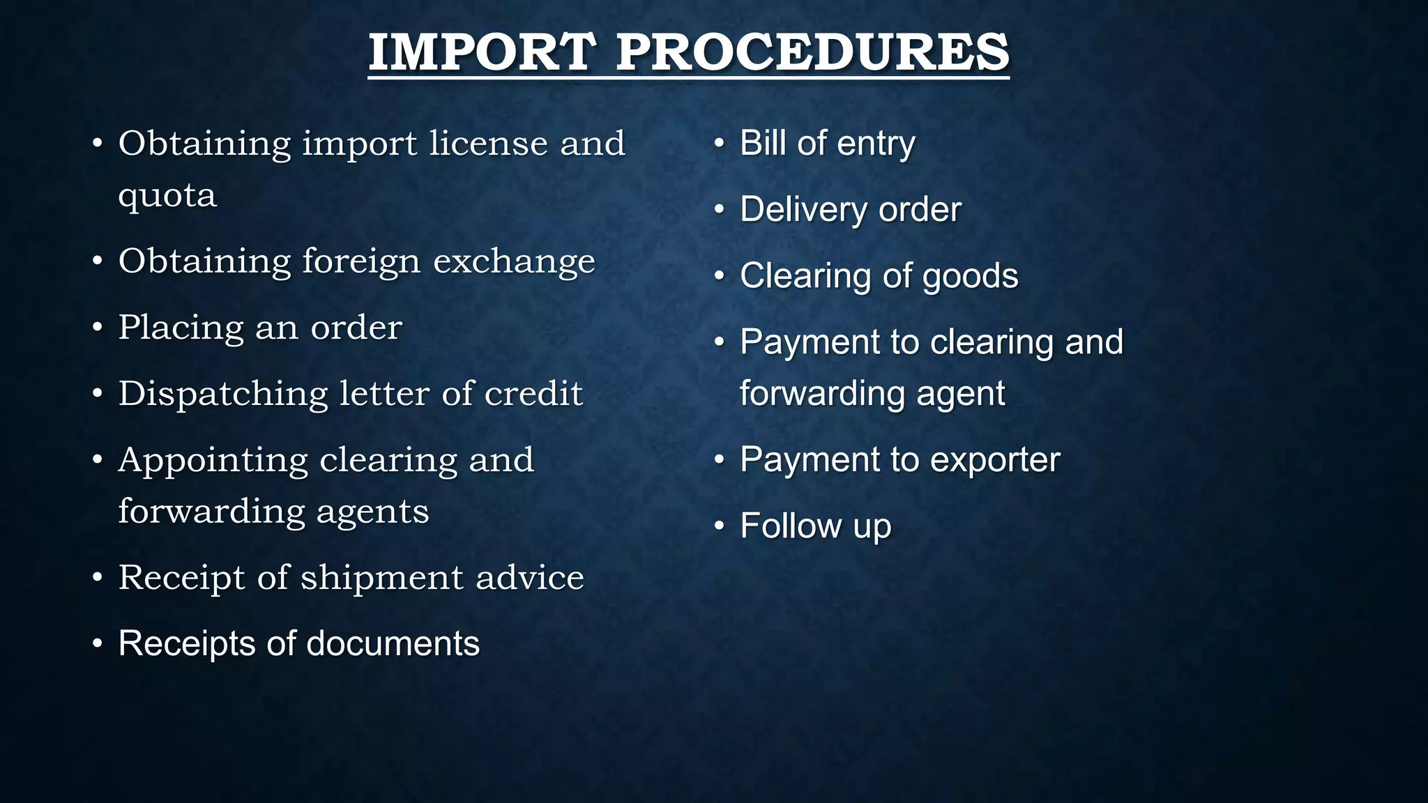 Ex im procedure in india | PPTX