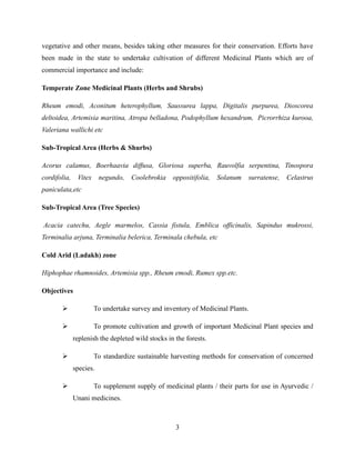 Ex situ and in-situ conservation of medicinal plants with particular ...