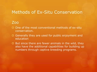 Ex situ conservation | PPTX