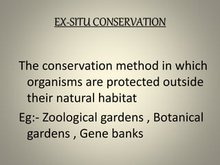 Ex situ conservation | PPTX