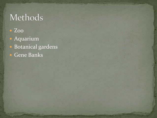 Ex situ conservation | PPT