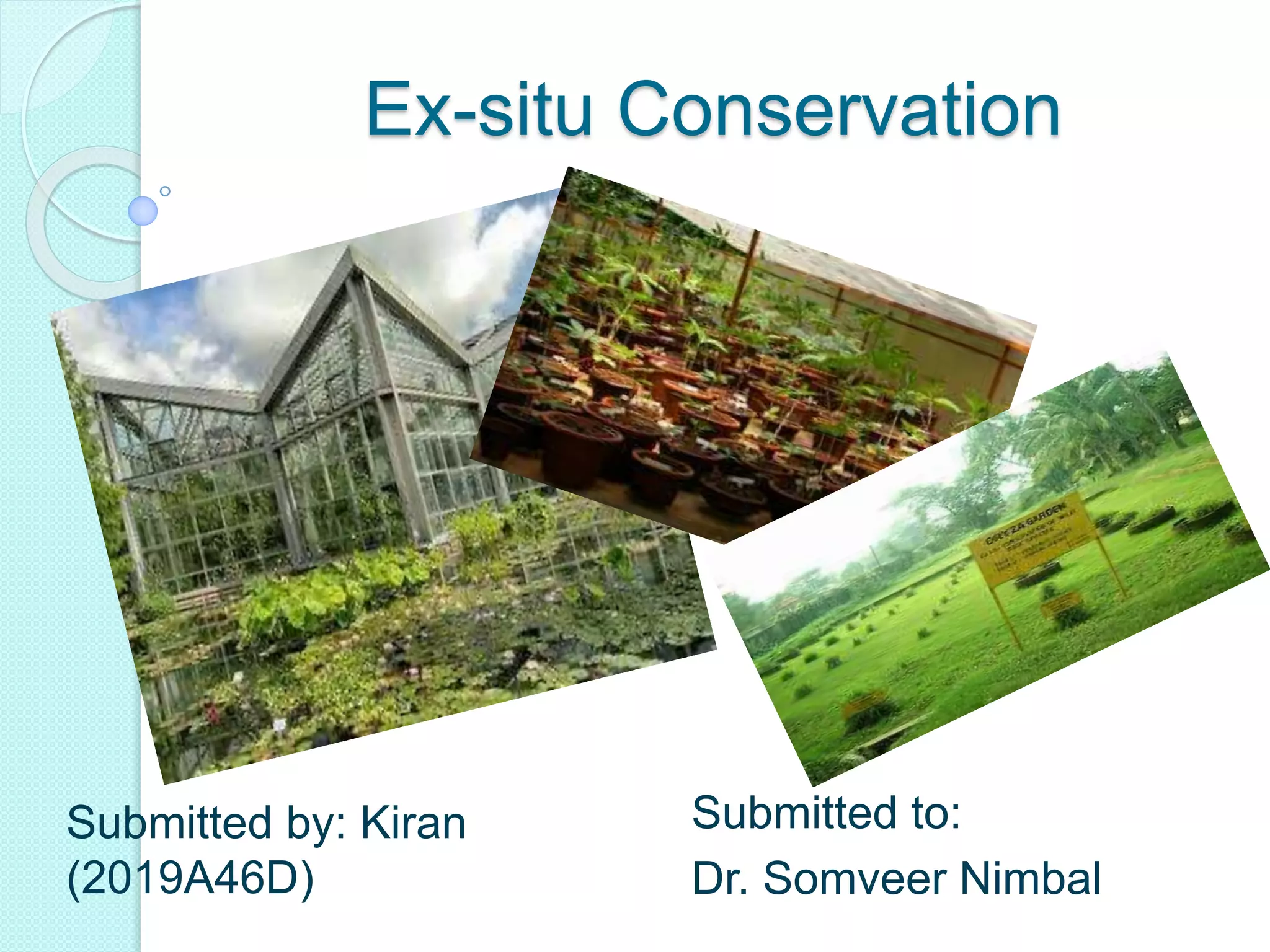 Ex situ conservation | PPTX