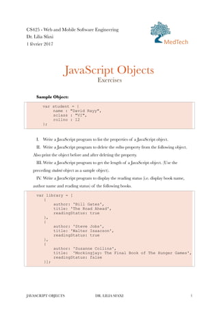 TD1-js-objects | PDF