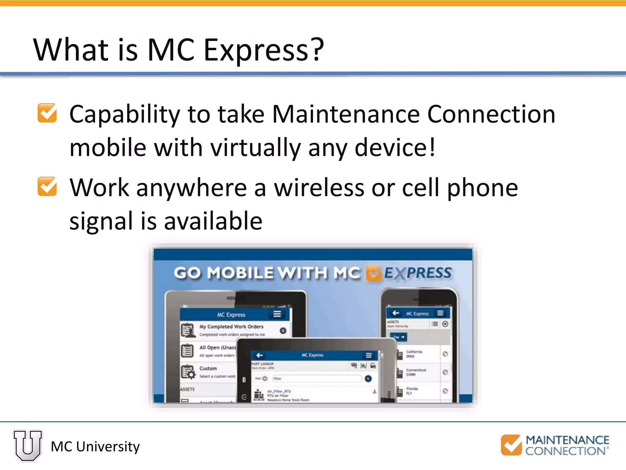 Ex01 | Overview of MC Express (MCUI) | PPTX
