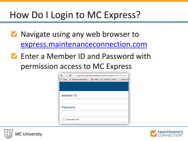 Ex01 | Overview of MC Express (MCUI) | PPTX