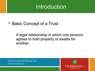 Trusts: An Essential Planning Tool | PPT