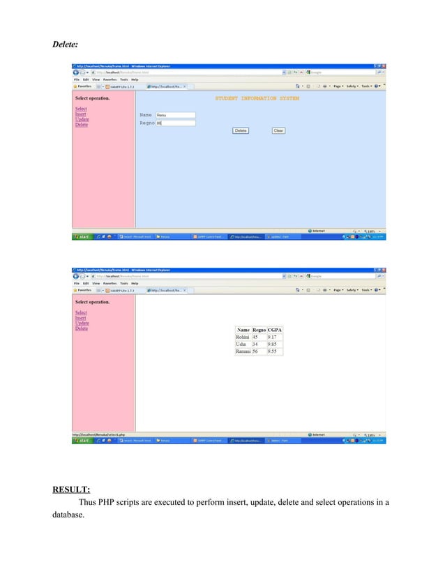 Ex[1].3 php db connectivity | PDF