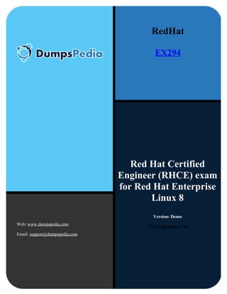 Red Hat Certified Engineer (RHCE) EX294 Exam Questions | PDF