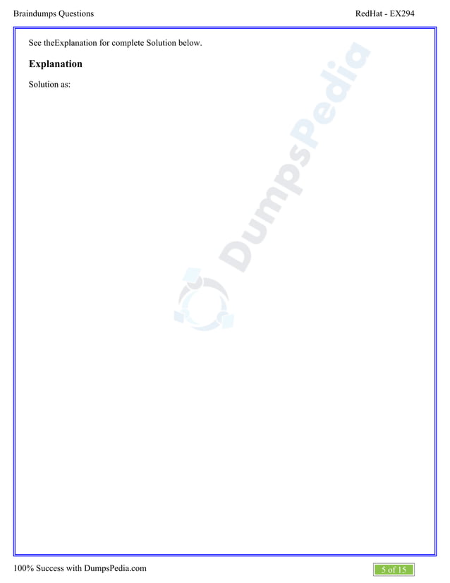 Red Hat Certified Engineer (RHCE) EX294 Exam Questions | PDF