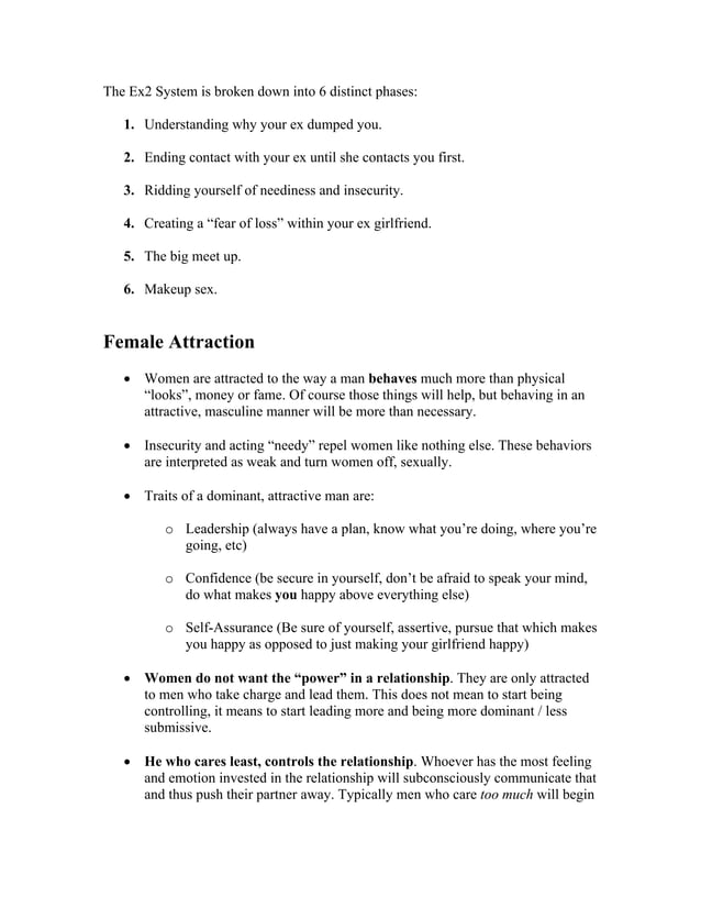 Ex2 cheat sheet | PDF | Dating | Family and Relationships