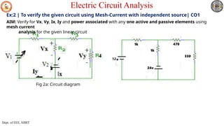 electric circuit analysis. Mesh current analysis | PPTX