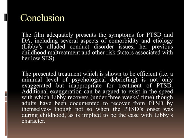 Dark Places: A surprisingly accurate movie depiction of PTSD! | PPT