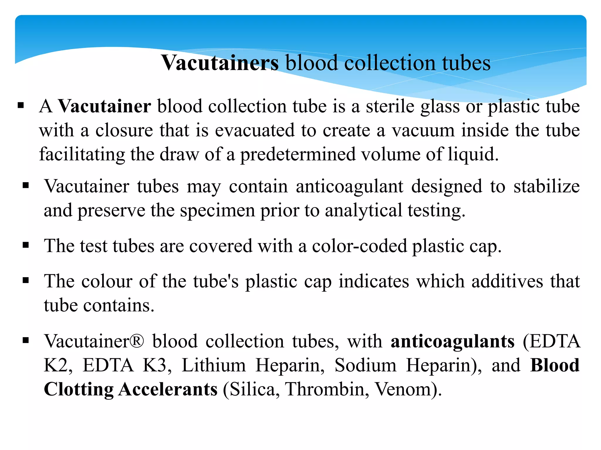 Anticoagulant and Blood Collecting Tubes | PDF