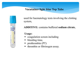 Anticoagulant and Blood Collecting Tubes | PDF