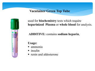 Anticoagulant and Blood Collecting Tubes | PDF