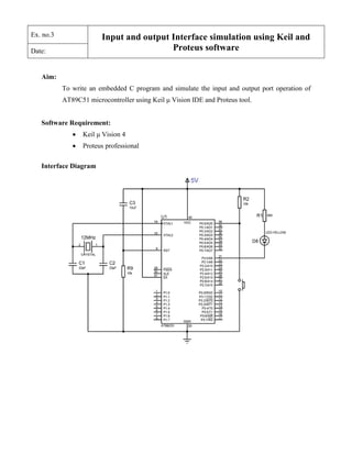 Proteus and Keil software Demonstration - MP | PDF