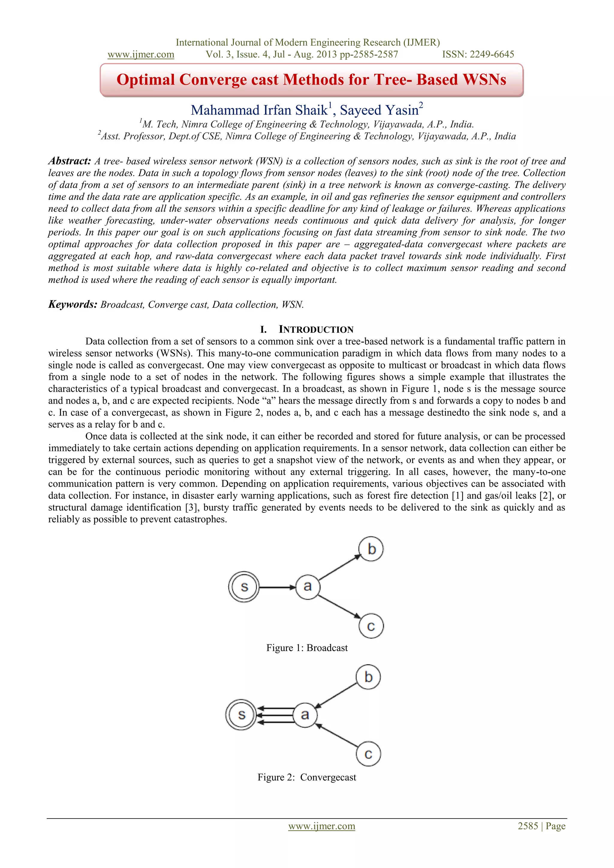 Optimal Converge cast Methods for Tree- Based WSNs | PDF | Internet of Things | Internet