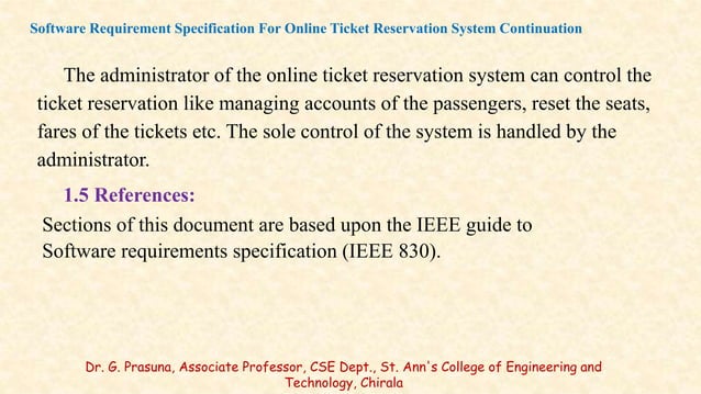 Online Ticket Reservation System-SRS, ERD, DFD, Structured Charts ...