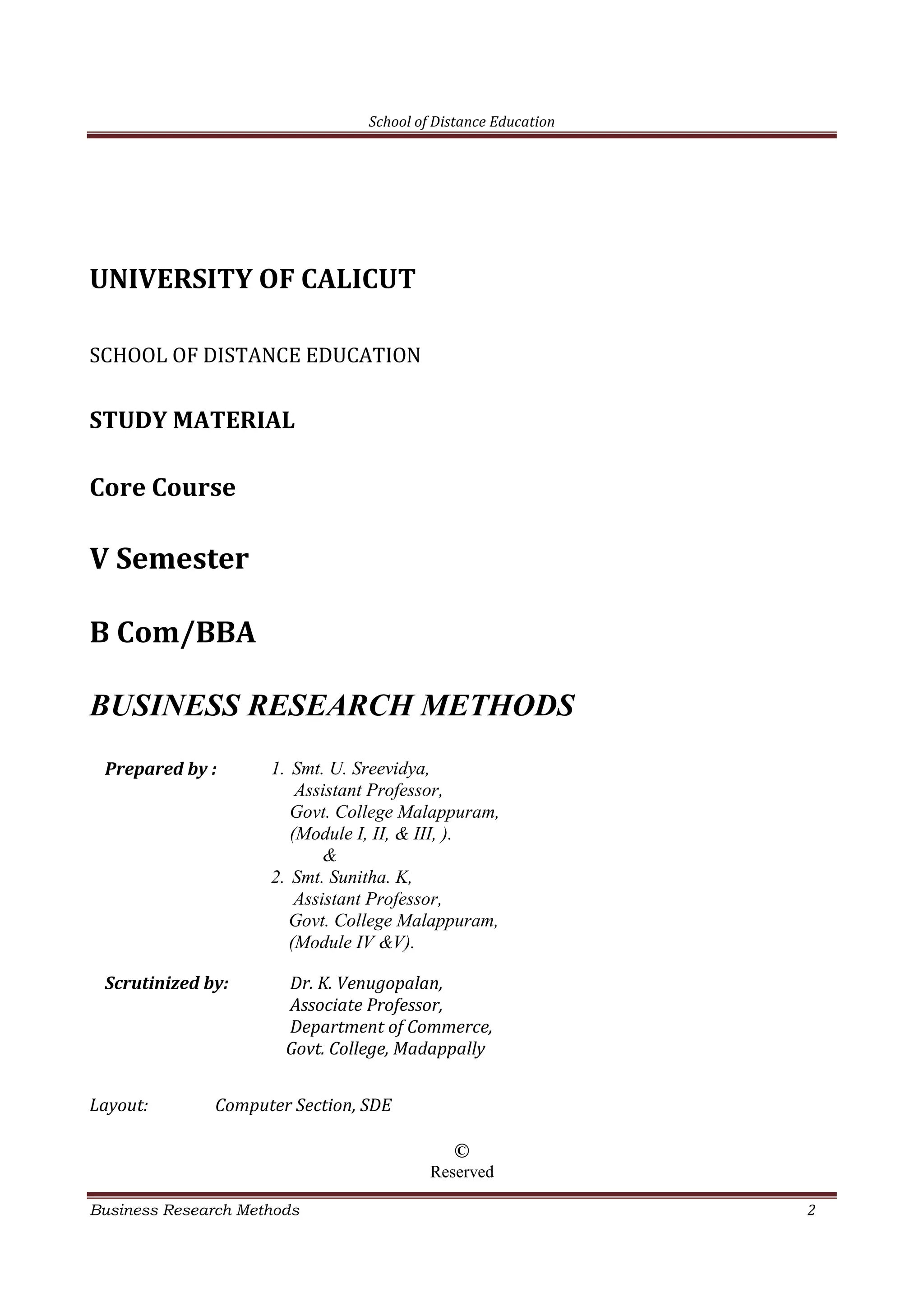 BUSINESS RESEARCH METHODS | PDF