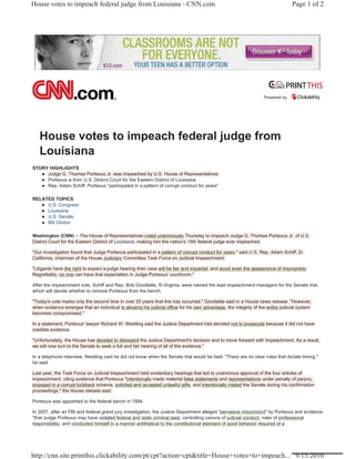 IMPEACHED - Judge G. Thomas Porteous | PDF