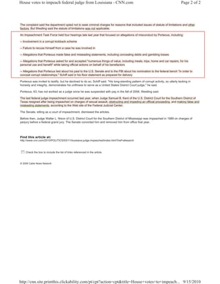 IMPEACHED - Judge G. Thomas Porteous | PDF