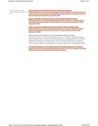 IMPEACHED - Judge G. Thomas Porteous | PDF