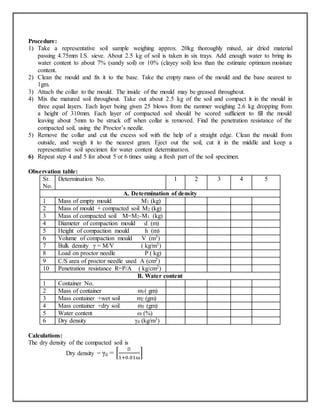 Ex 8 standard proctor test | DOCX