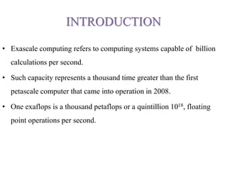 EXASXALE COMPUTING | PPTX