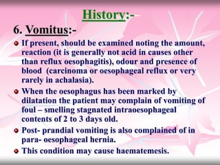 Examination of a case of Dysphagia | PPT