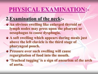 Examination of a case of Dysphagia | PPT