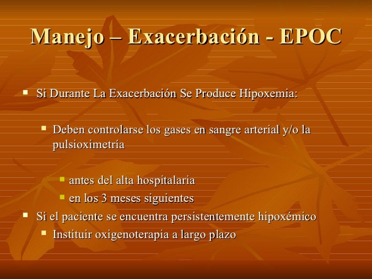 Exacerbación del epoc