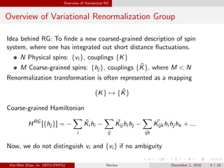 Paper Review: An exact mapping between the Variational Renormalization Group and Deep Learning | PPT