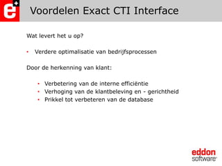 Exact CTI Interface | PPTX