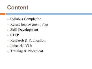 ELECTRICAL & ELECTRONICS ENGINEERING ACTION PLAN | PPTX