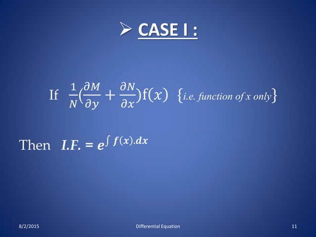 Exact & non differential equation | PPTX | Physics | Science