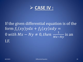 Differential Equations Formulas List