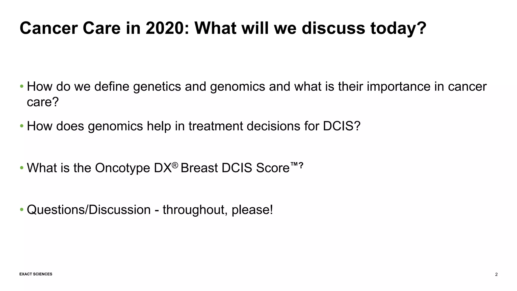 DCIS Topic-Driven Round Table: Decision-Making and Treatment Choices | PPTX