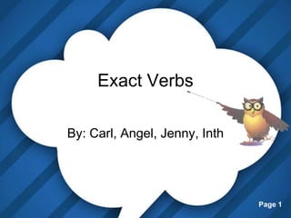 Exact verbs | PPT