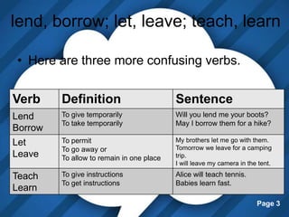 Exact verbs | PPT
