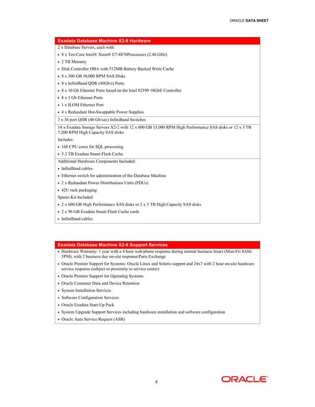 Oracle Exadata Database | PDF | Databases | Computer Software and Applications