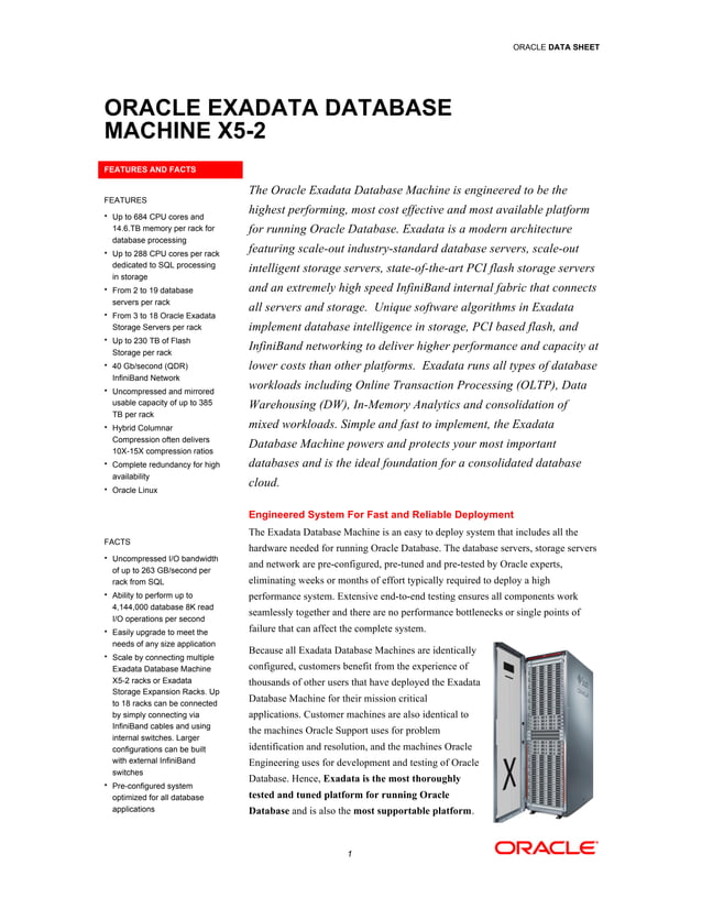 Exadata database machine_x5-2 | PDF