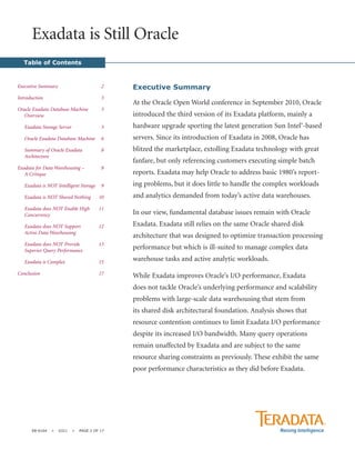 Exadata is still oracle | PDF | Databases | Computer Software and Applications