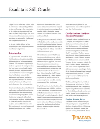 Exadata is still oracle | PDF | Databases | Computer Software and Applications